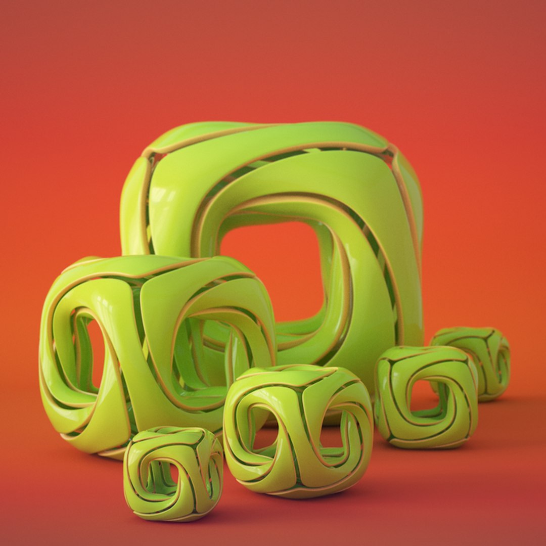3D Shape Sculpture Cube - TurboSquid 1535144