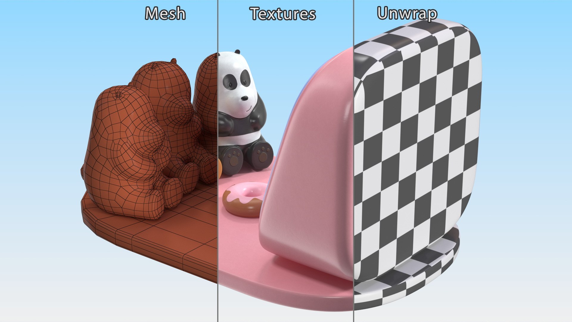 Phone Holder We Bare Bears Unbearably Cute Model - TurboSquid 2054451