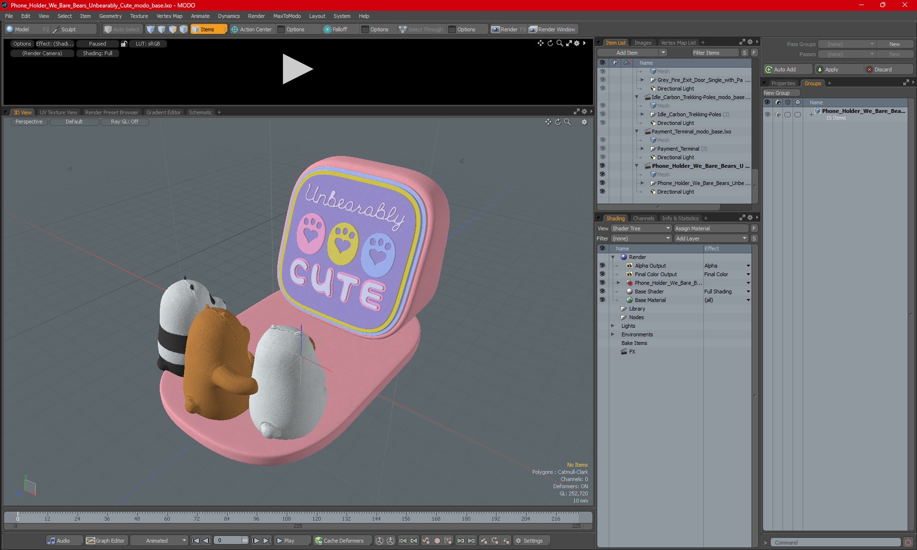 Phone Holder We Bare Bears Unbearably Cute Model - TurboSquid 2054451