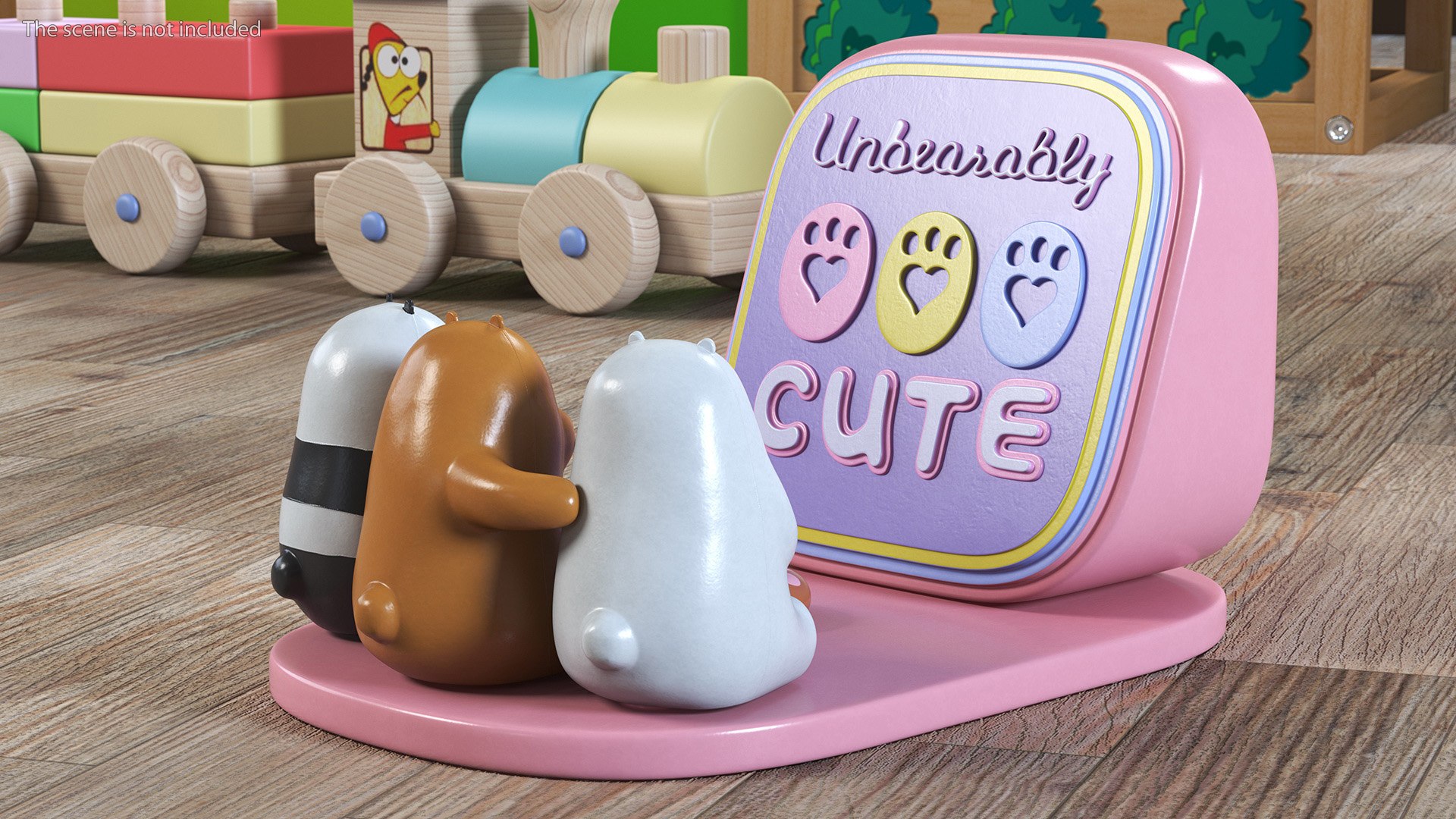 Phone Holder We Bare Bears Unbearably Cute Model - TurboSquid 2054451