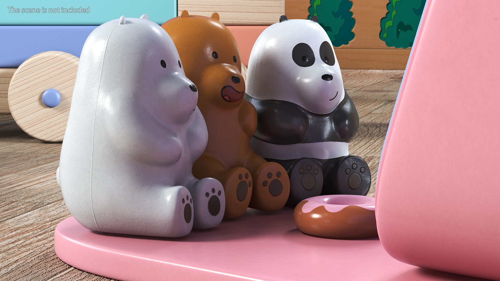 Phone Holder We Bare Bears Unbearably Cute Model - TurboSquid 2054451