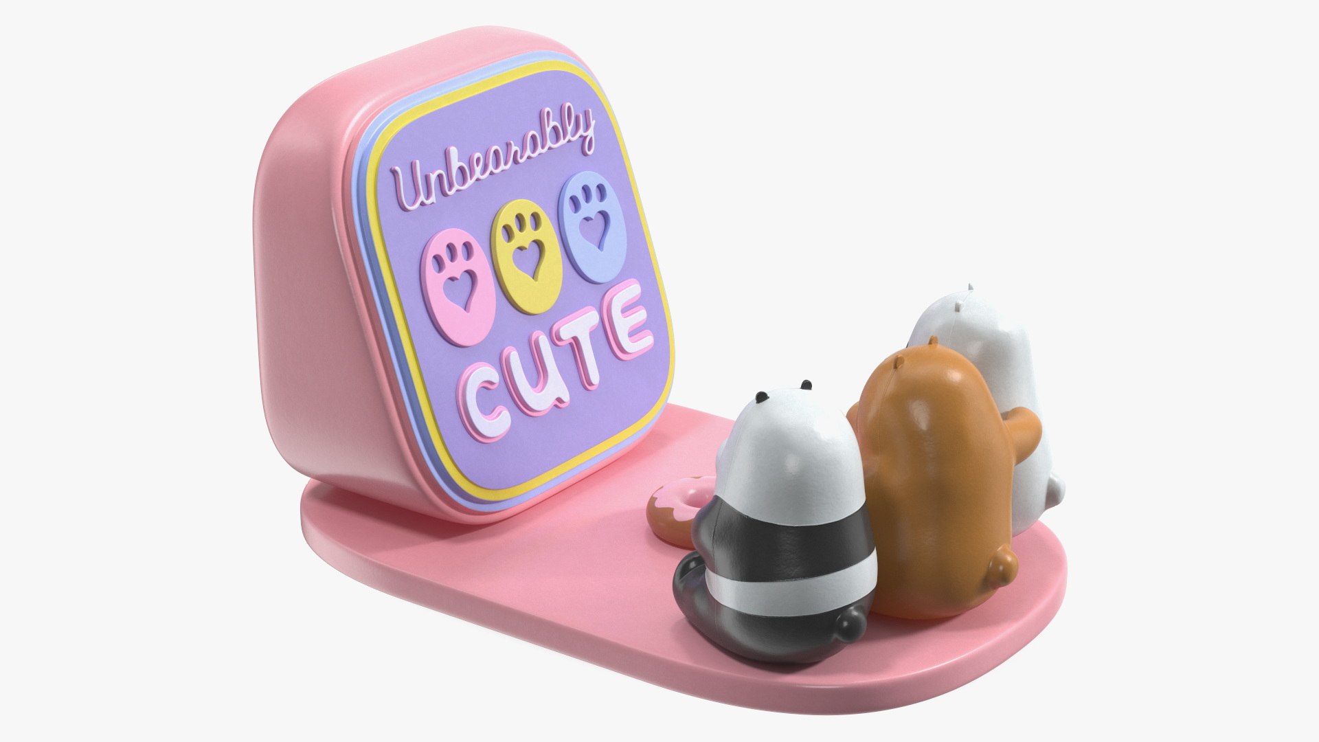 Phone Holder We Bare Bears Unbearably Cute model - TurboSquid 2054451