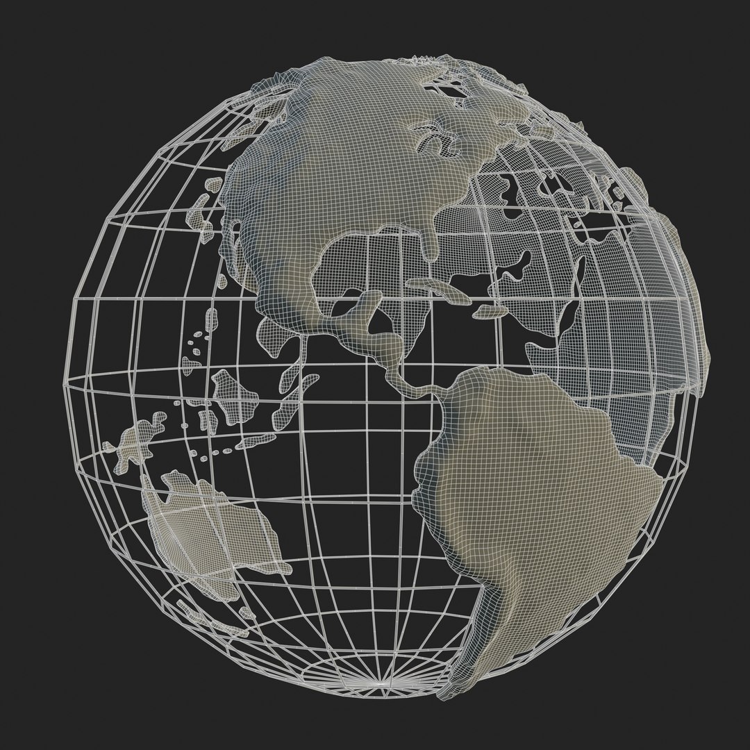 3D Model Cartoon Earth Globe With Topographical Features - TurboSquid ...