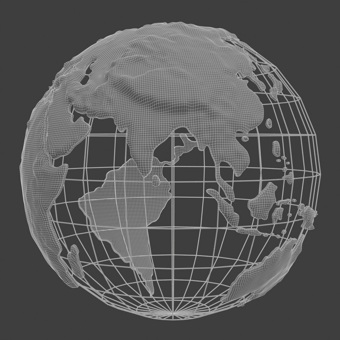 3D Model Cartoon Earth Globe With Topographical Features - TurboSquid ...