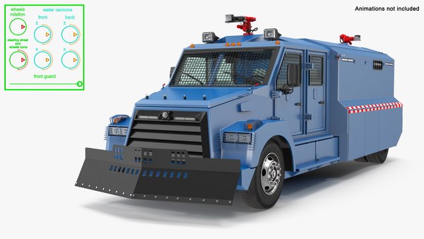 Anti Riot Vehicle Blue Rigged 3D - TurboSquid 1968829