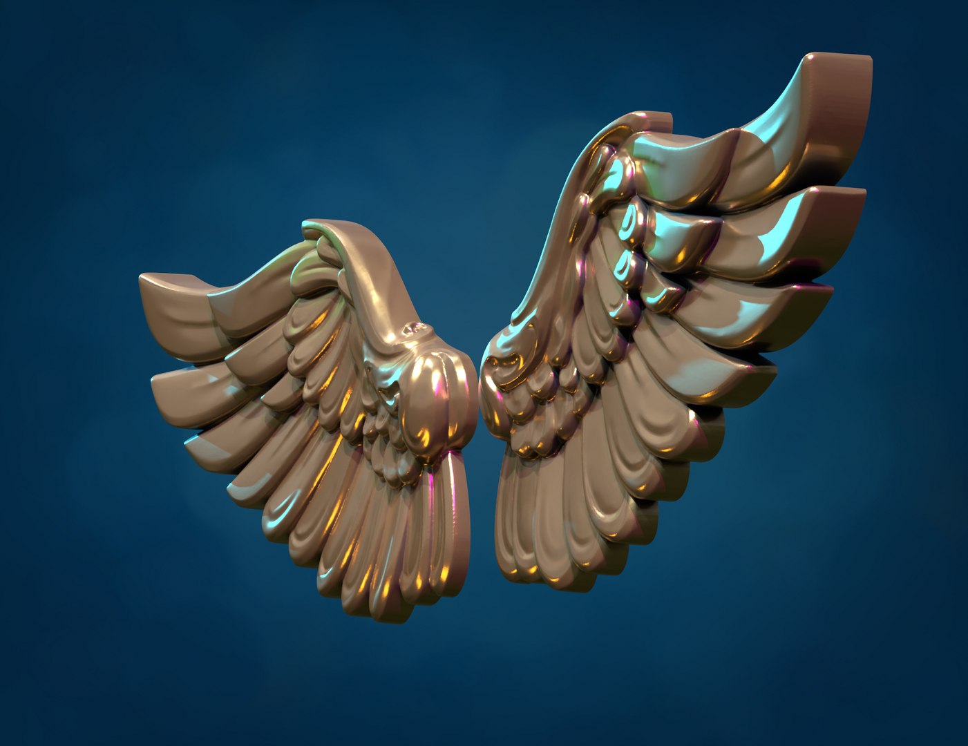 3D Printable Wings Relief Model - TurboSquid 2065024