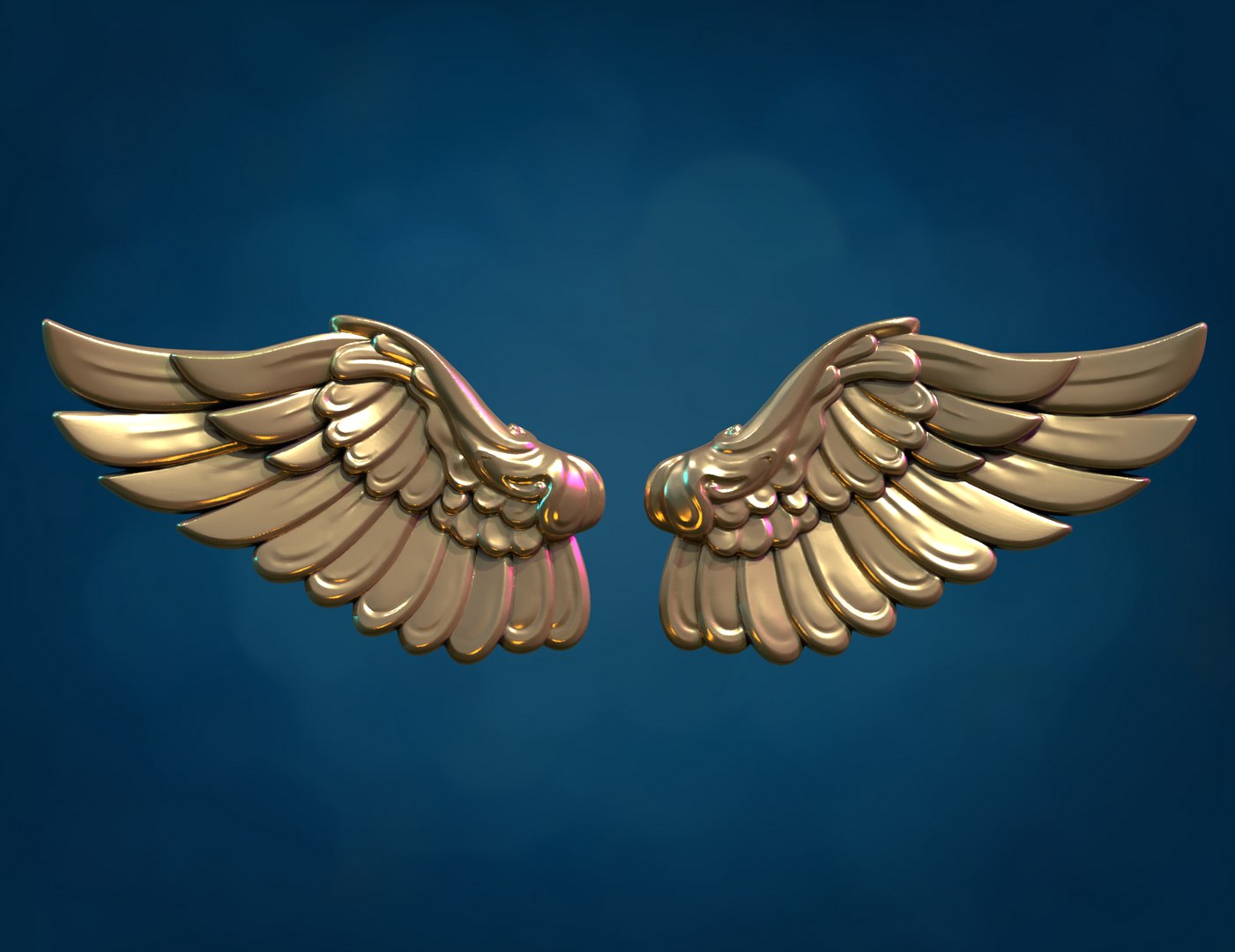 3D Printable Wings Relief Model - TurboSquid 2065024