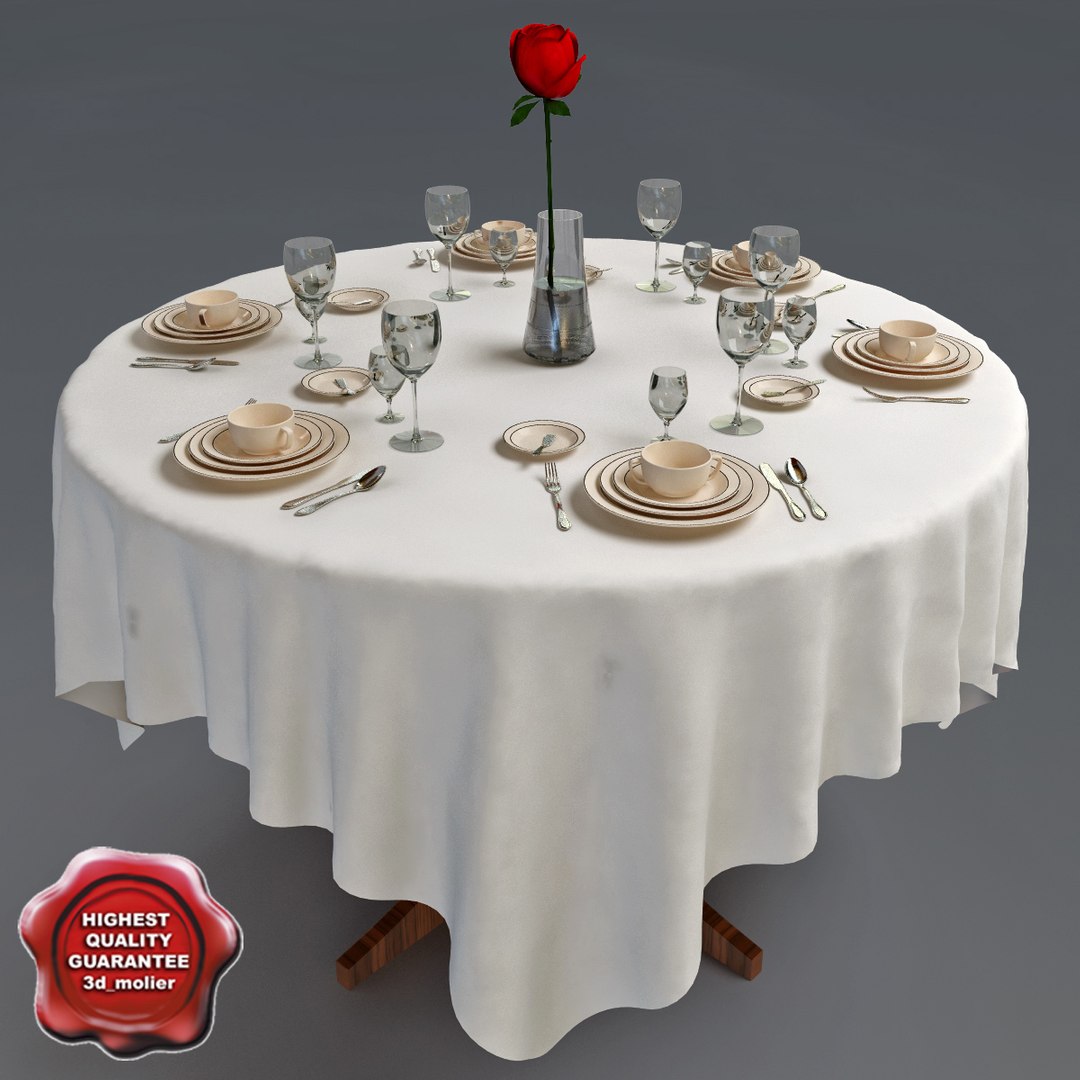 restaurant tables 3d model