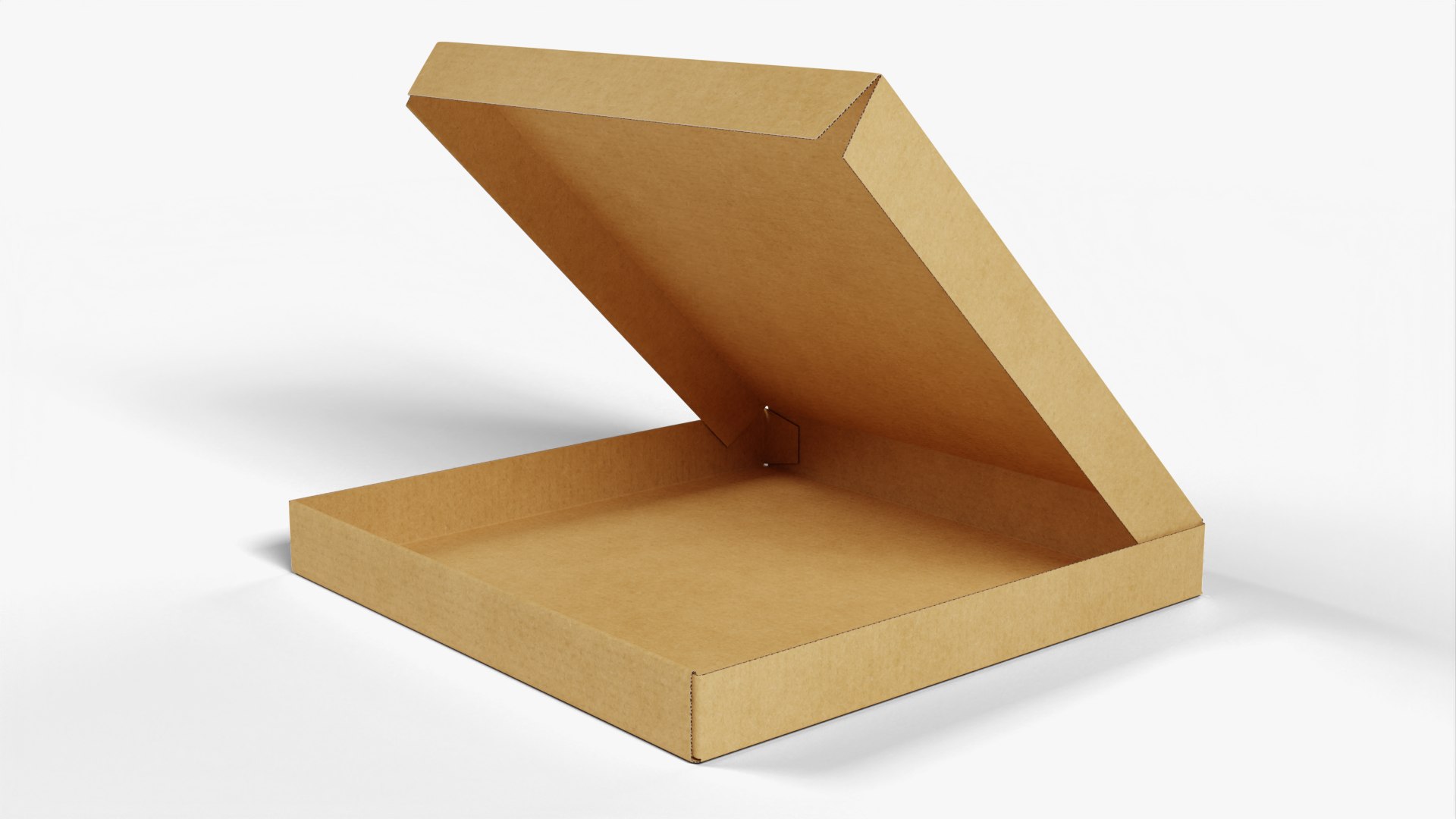4-inch Kraft Paper Open Pizza Box Model - TurboSquid 1954289