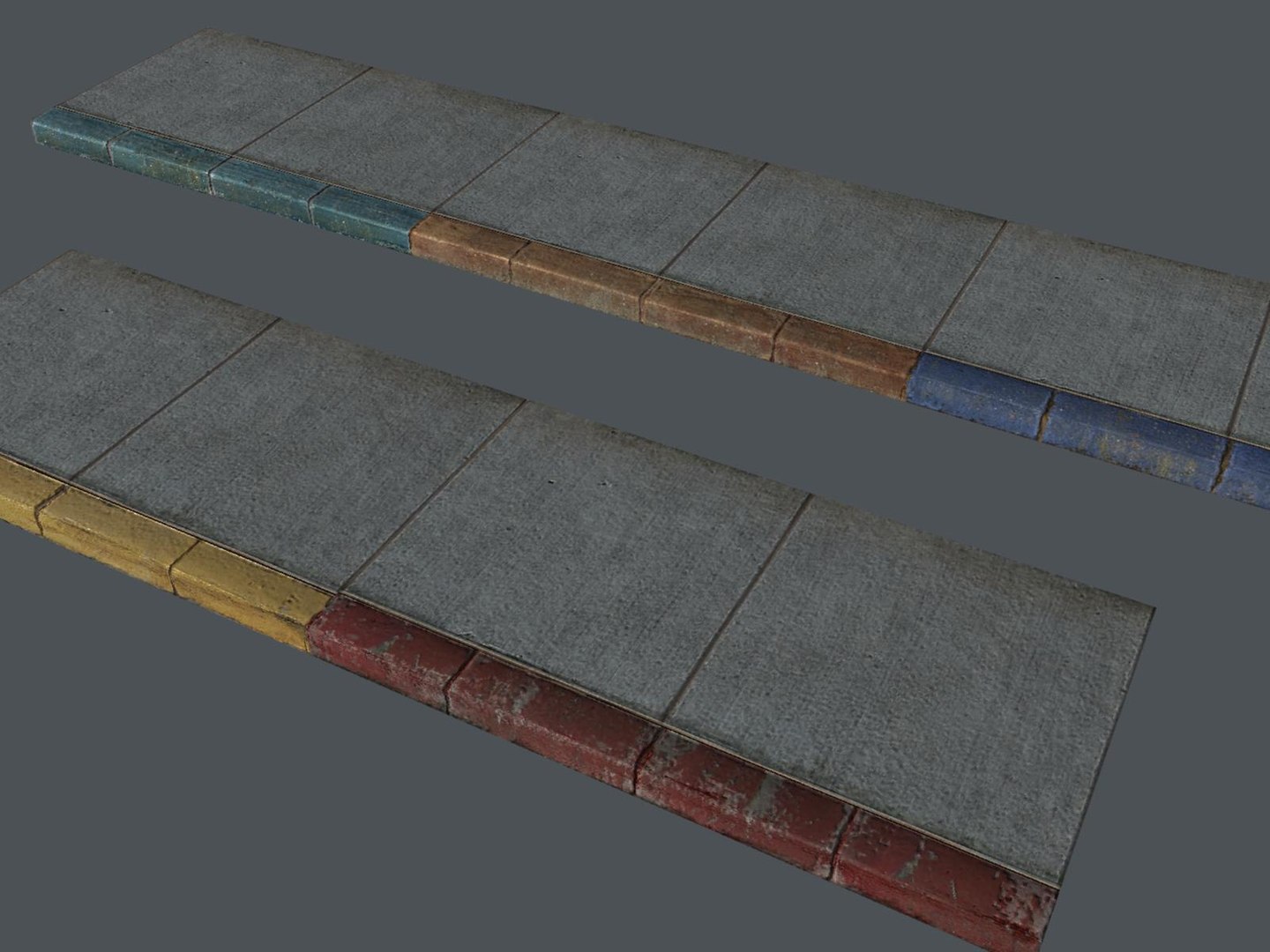 Pack Pavement Borders 3d Max