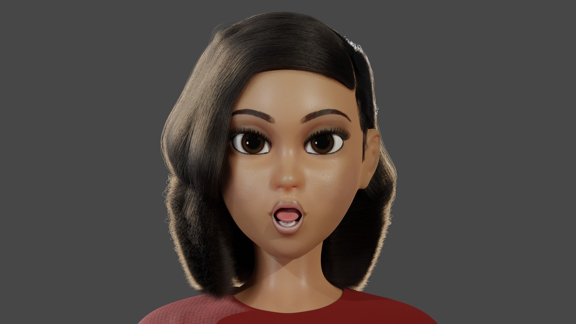 Rigged Cartoon Black Woman Tasha 3D - TurboSquid 2097538
