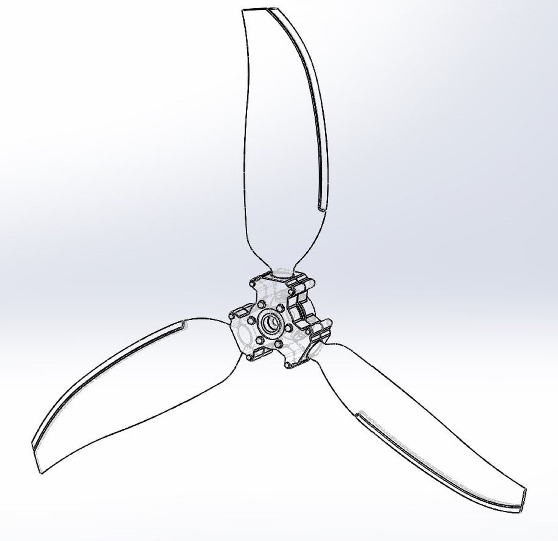 3 Blade Propeller Of Drag Racing Airboat Scale 1 To 25 3D Model ...