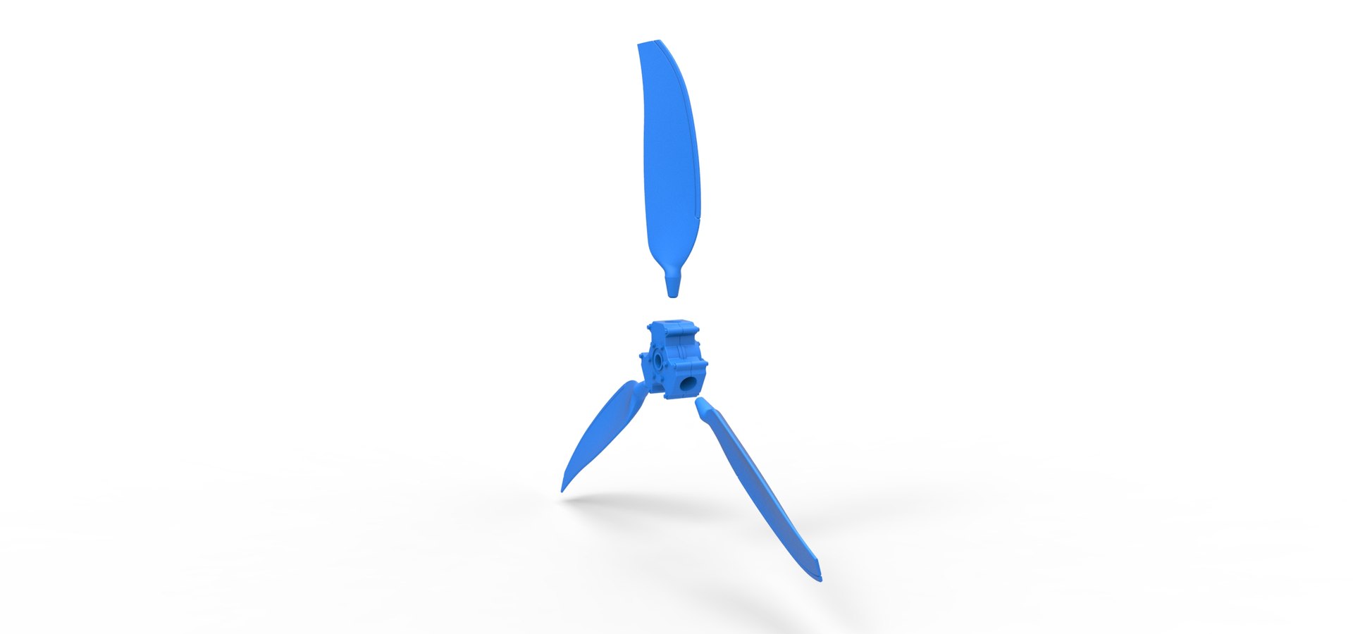 3 Blade Propeller Of Drag Racing Airboat Scale 1 To 25 3D Model ...