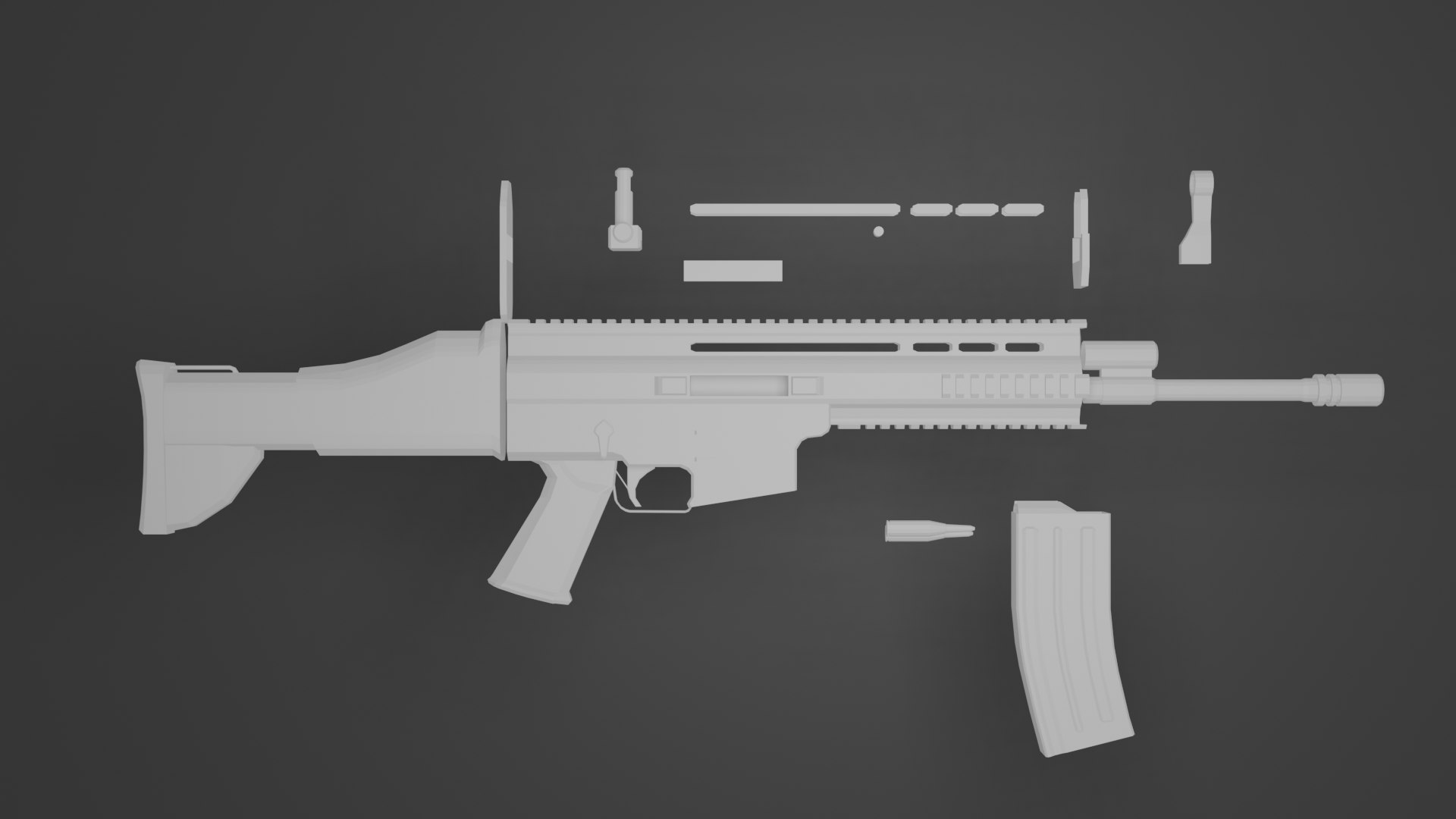 3D Scar-Assault Rifle Model - TurboSquid 1986261