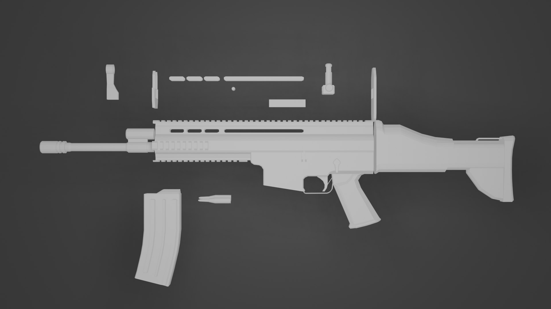3D Scar-Assault Rifle Model - TurboSquid 1986261