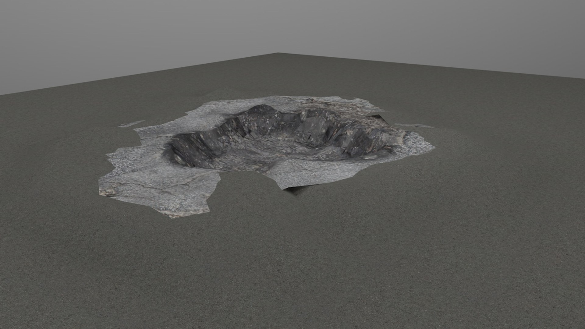 3D model pothole pavement soil - TurboSquid 1394765