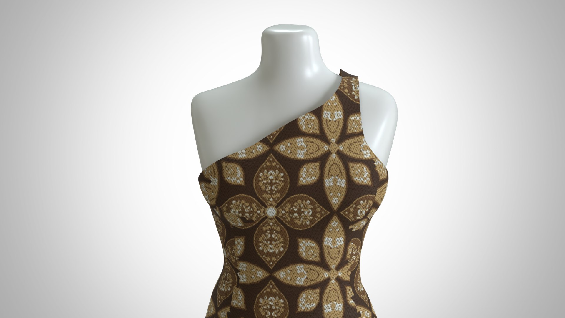 3D Woman Dress 2 Ethnic Floral Batik Jogja Model - TurboSquid 2314444