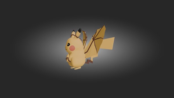 modelo 3d Pikachu con alas Modelo 3D de alta calidad - TurboSquid 2311942