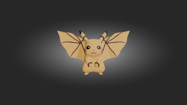 modelo 3d Pikachu con alas Modelo 3D de alta calidad - TurboSquid 2311942
