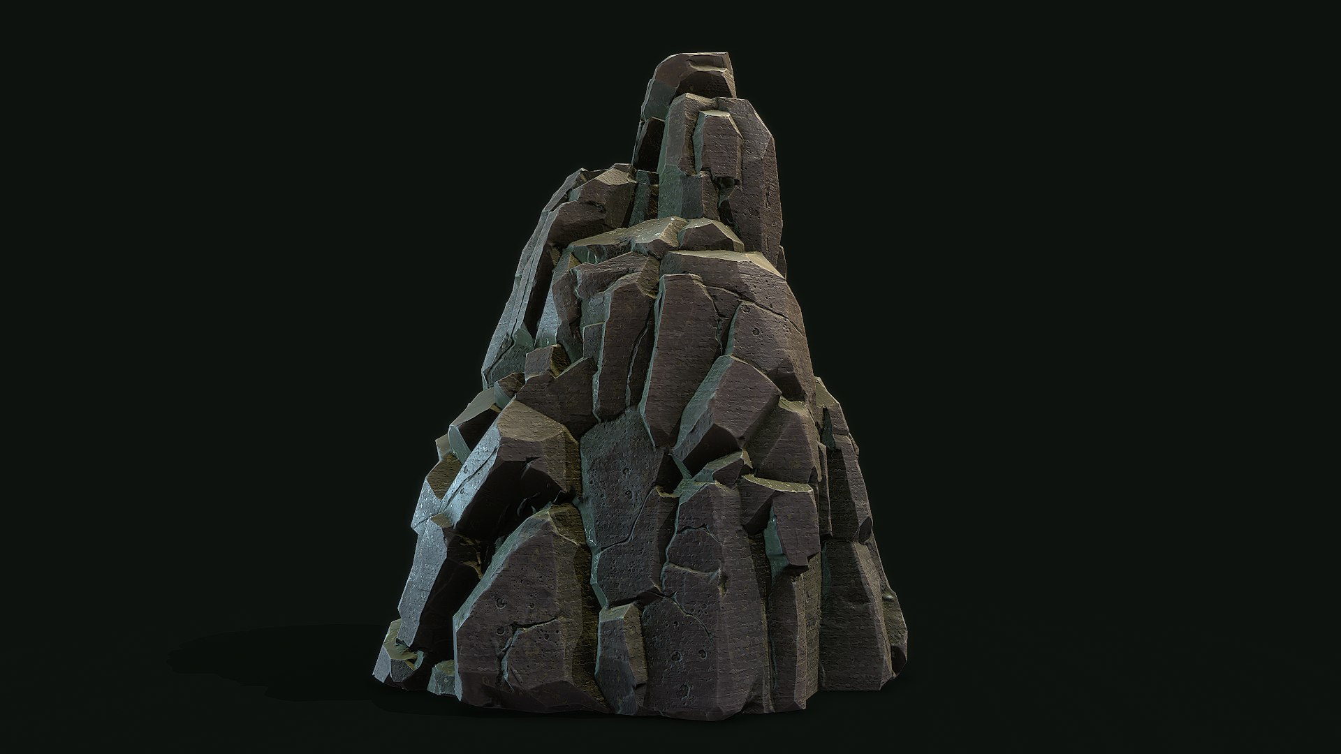 Stylized Gray Stone Moss 4 3D Model - TurboSquid 2135116
