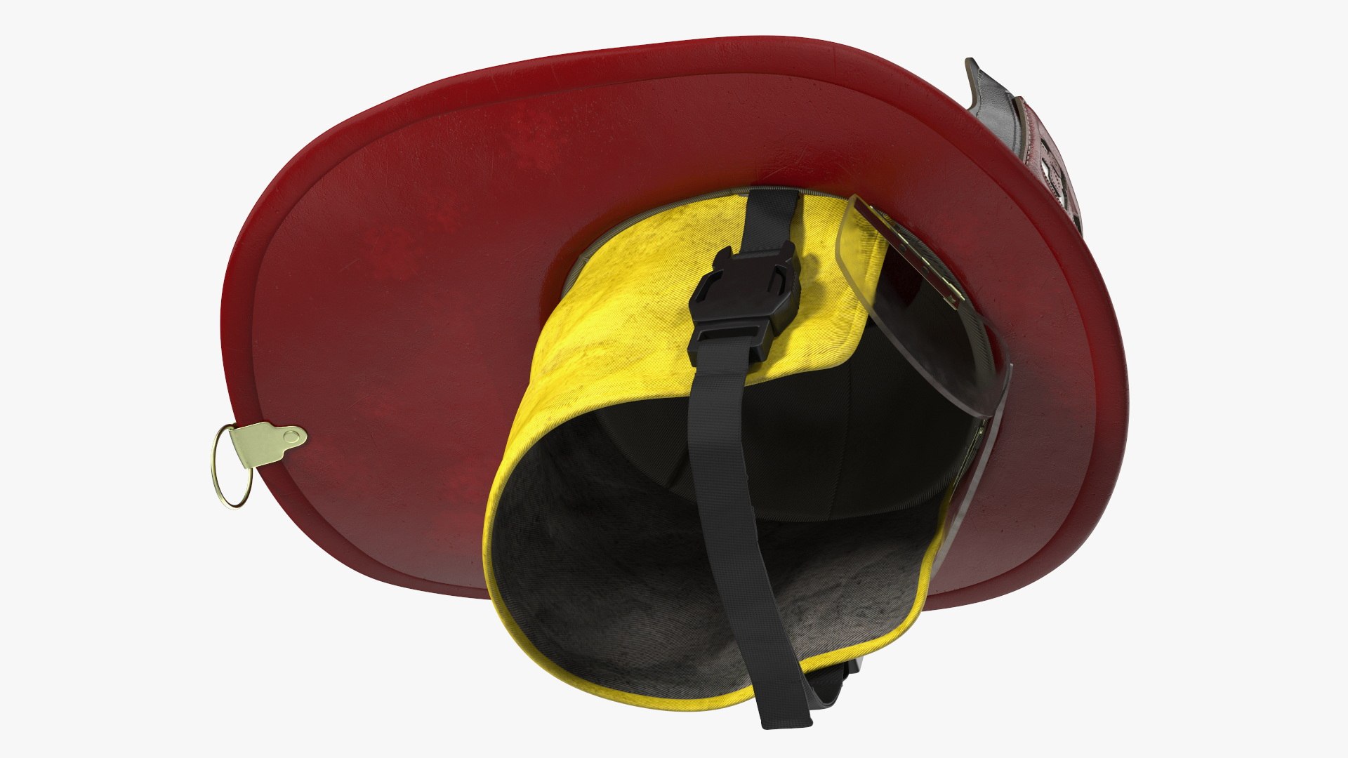 3D Traditional Firefighter Helmet With Neck Protector Model ...