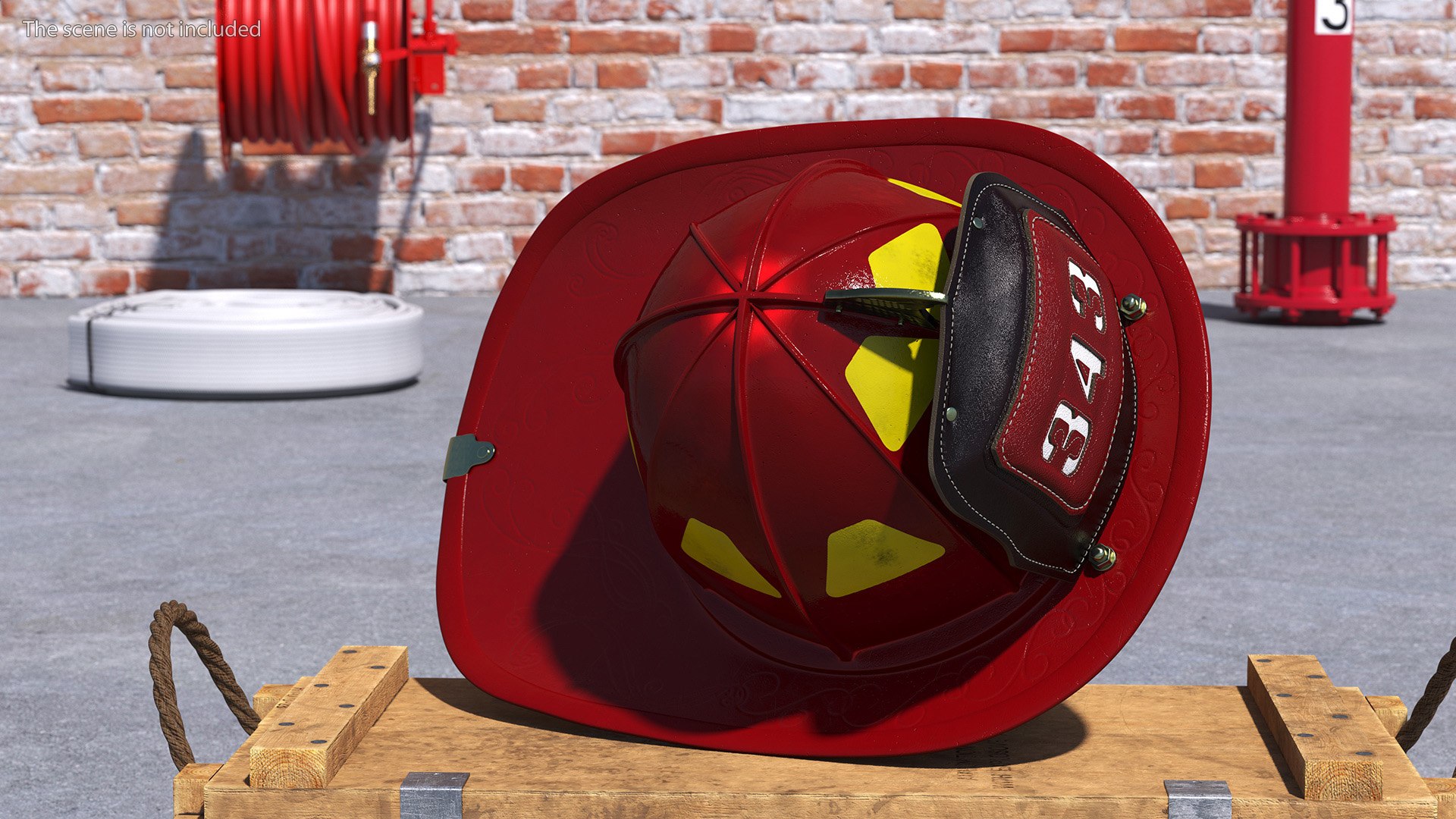 3D Traditional Firefighter Helmet With Neck Protector Model ...