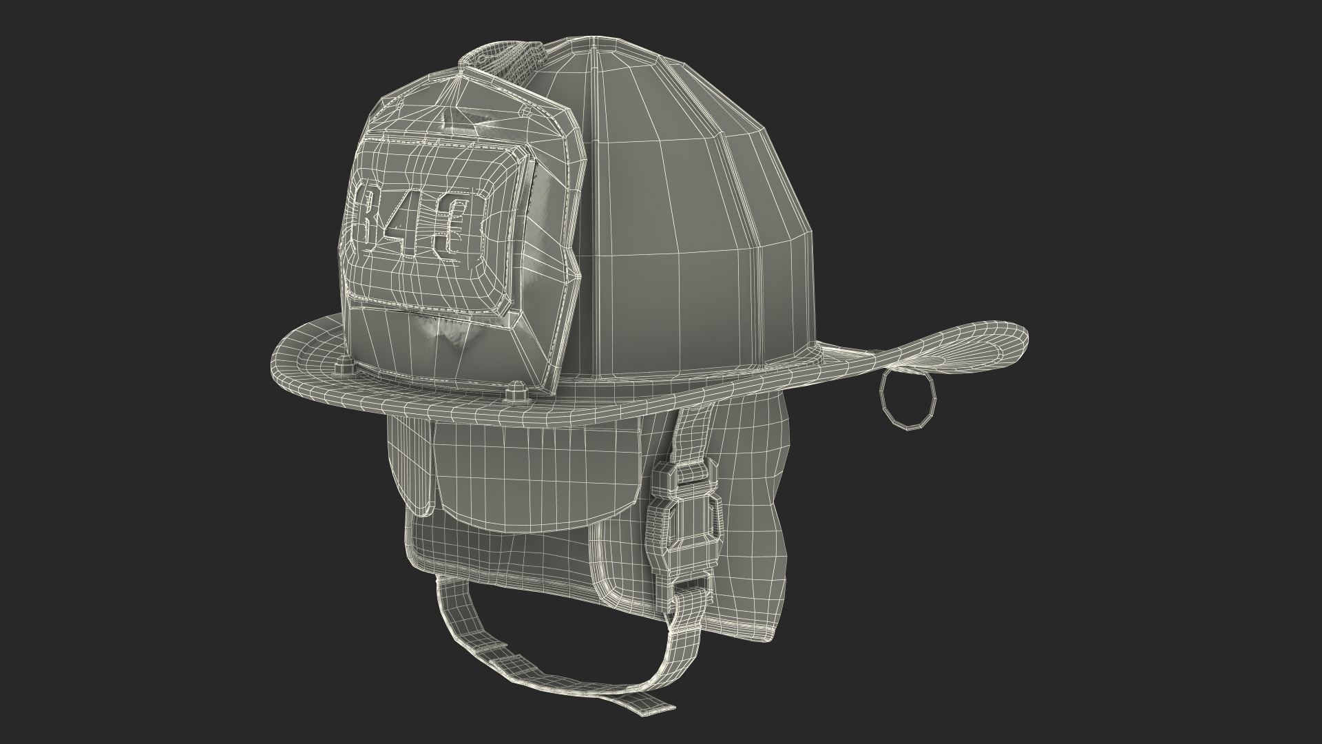 3D Traditional Firefighter Helmet With Neck Protector Model ...