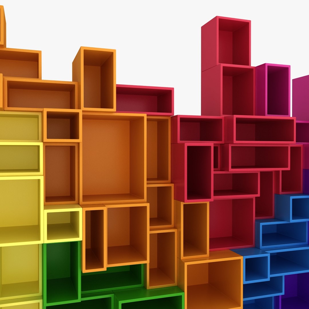 3d model modular shelving