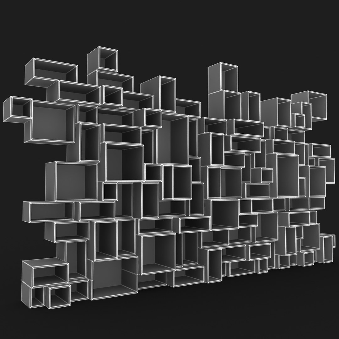 3d model modular shelving