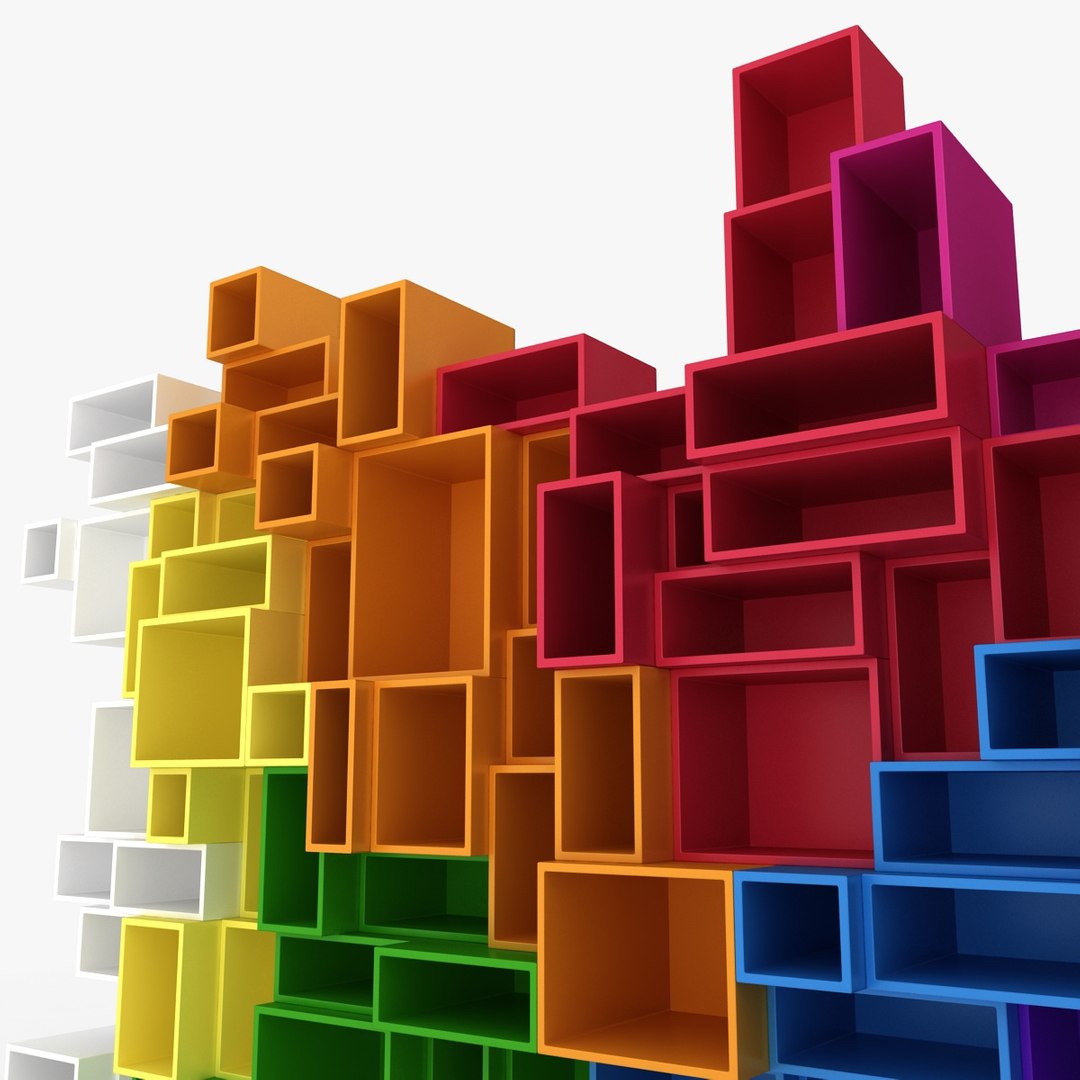 3d model modular shelving