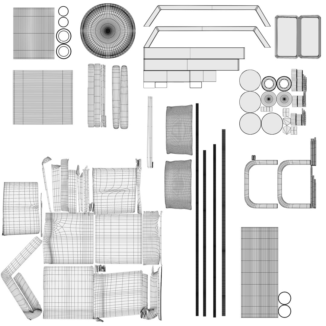 Folding Sofa Bed 3D Model - TurboSquid 2339231