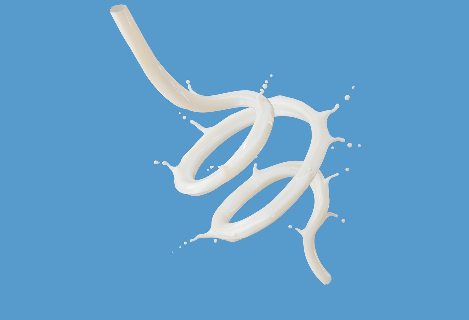 Milk Splash Spiral Model - TurboSquid 2420330