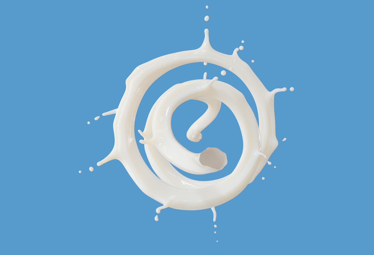 Milk Splash Spiral Model - TurboSquid 2420330