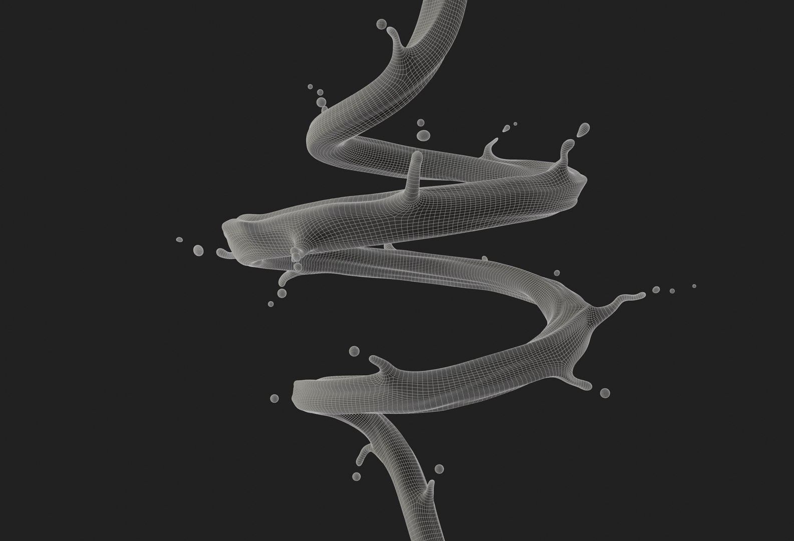 Milk Splash Spiral Model - TurboSquid 2420330