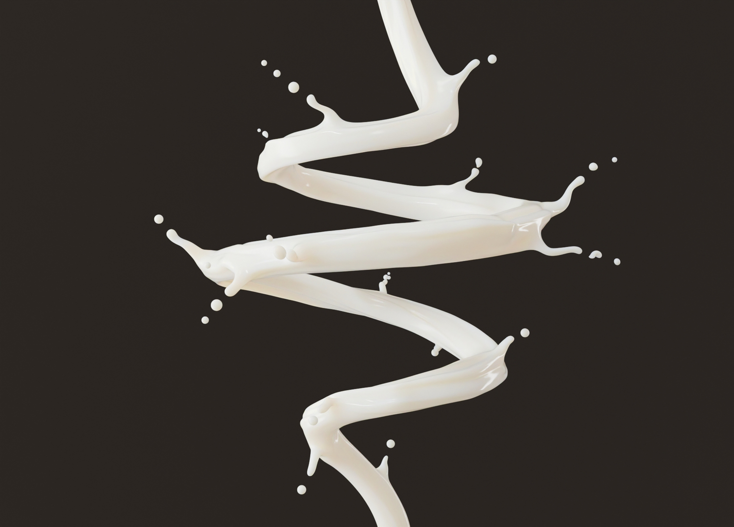 Milk Splash Spiral Model - TurboSquid 2420330