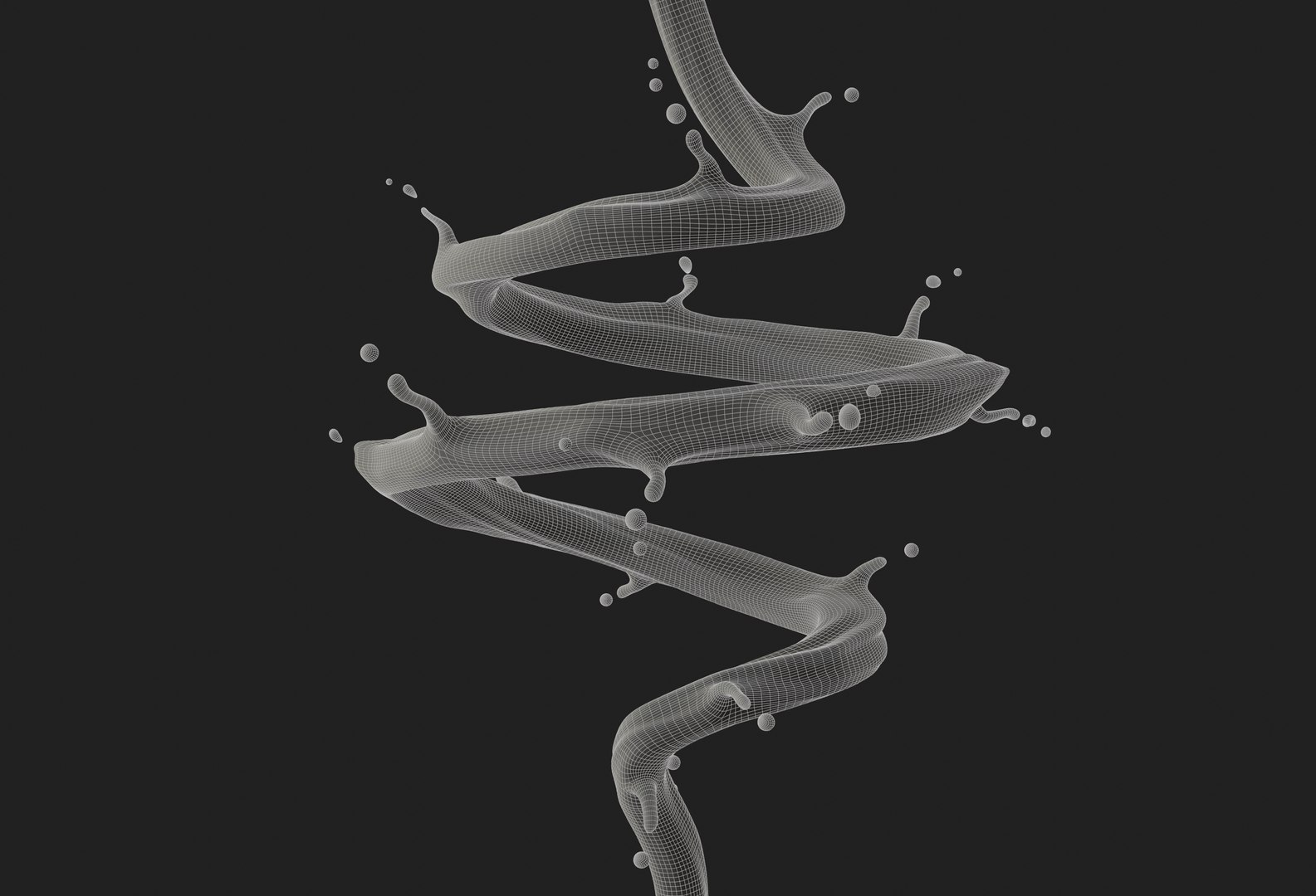 Milk Splash Spiral Model - TurboSquid 2420330