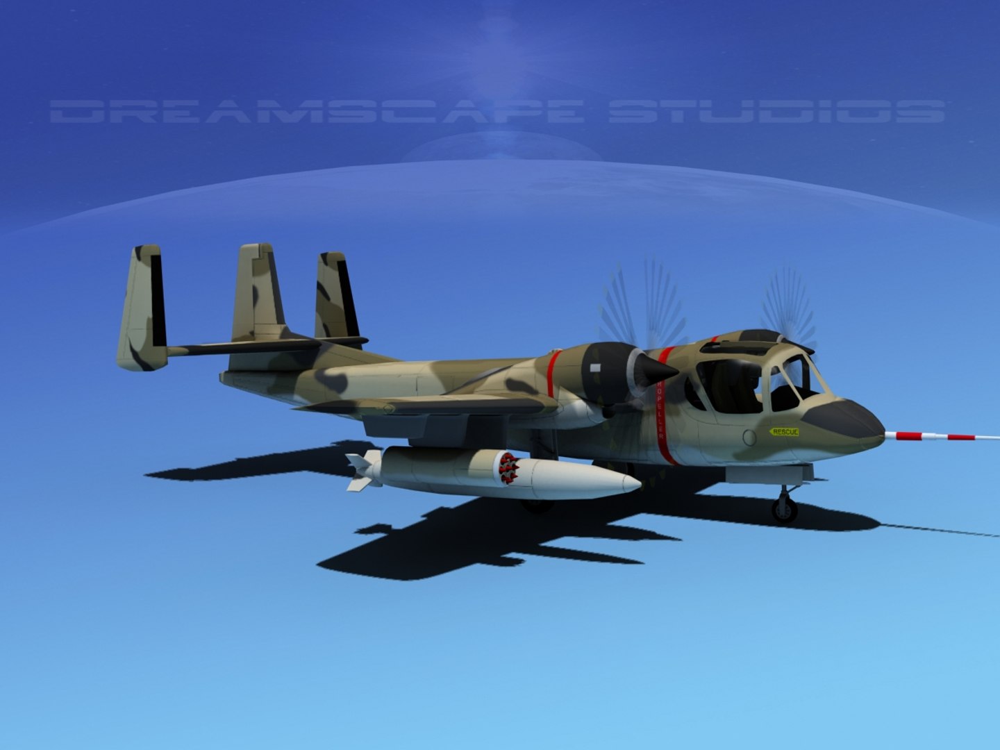 Ov-1d Mohawk Grumman Recon 3d Model