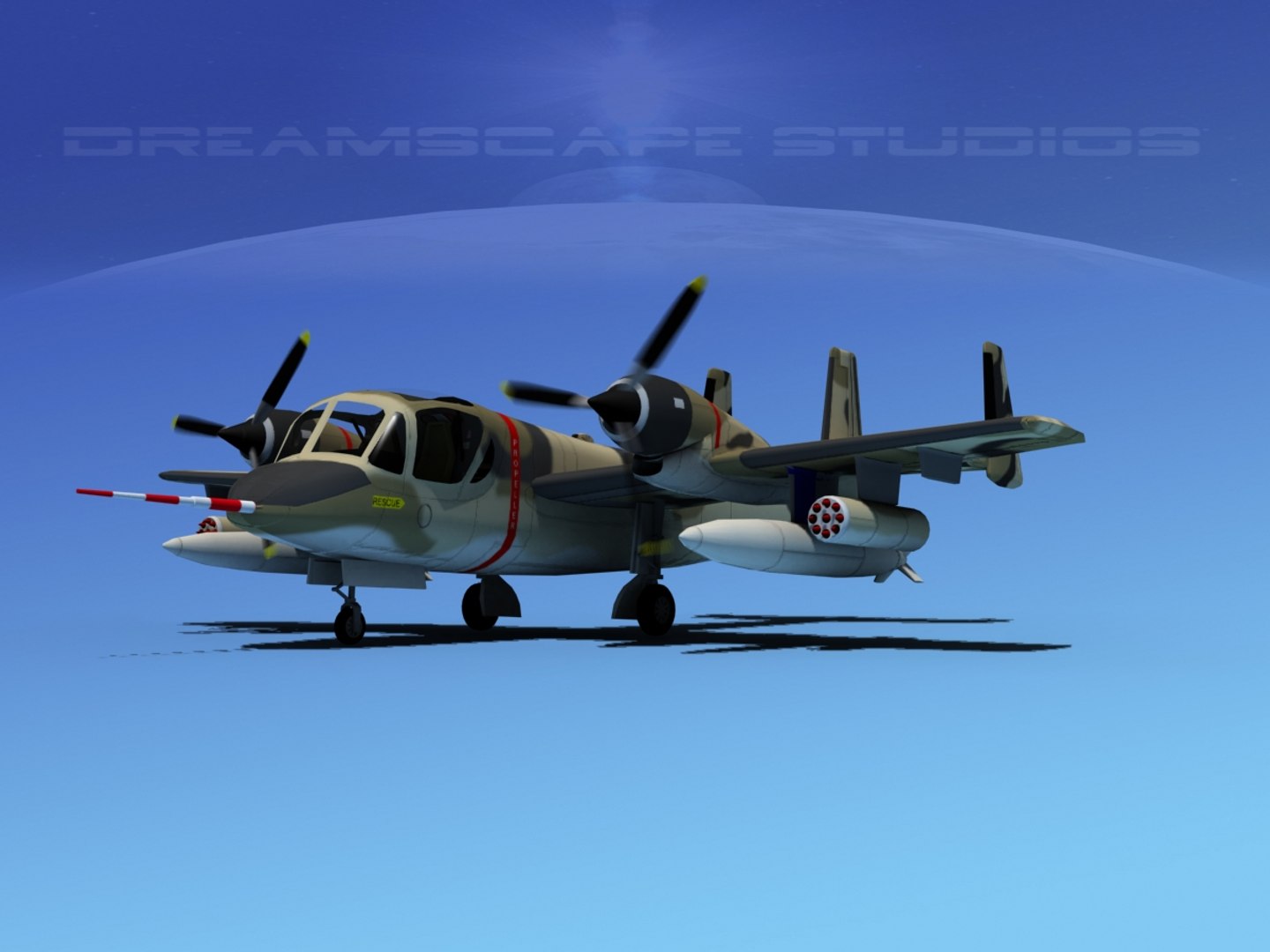 Ov-1d Mohawk Grumman Recon 3d Model