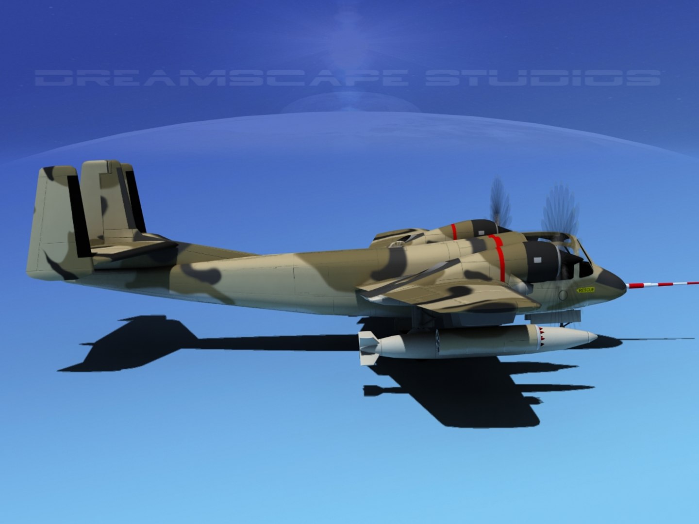 Ov-1d Mohawk Grumman Recon 3d Model