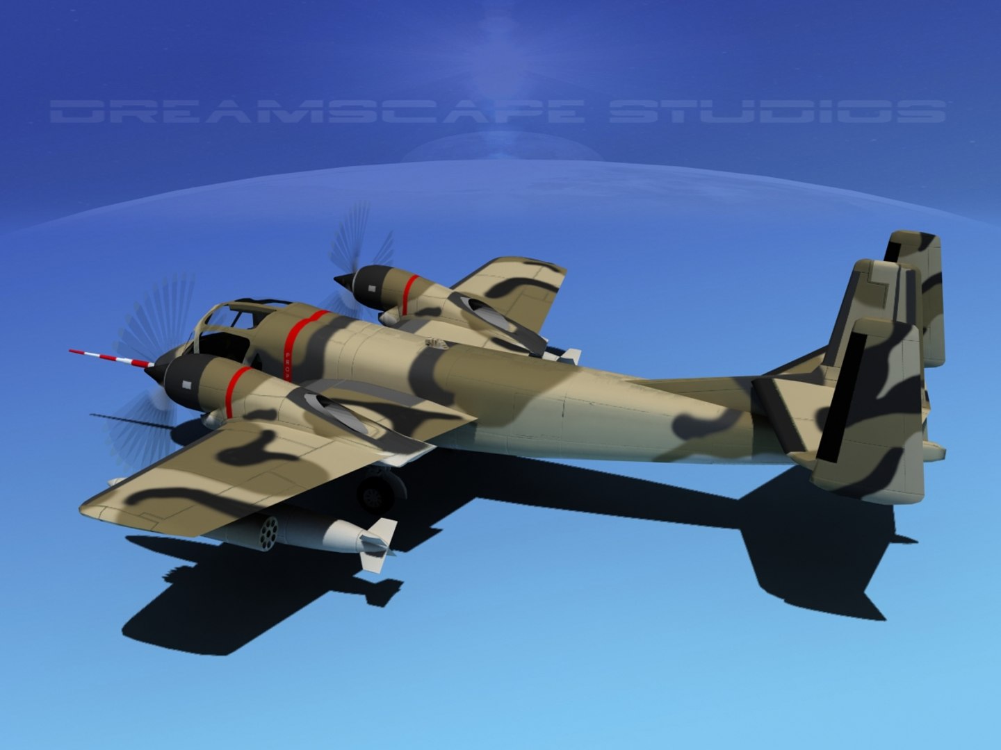 Ov-1d Mohawk Grumman Recon 3d Model