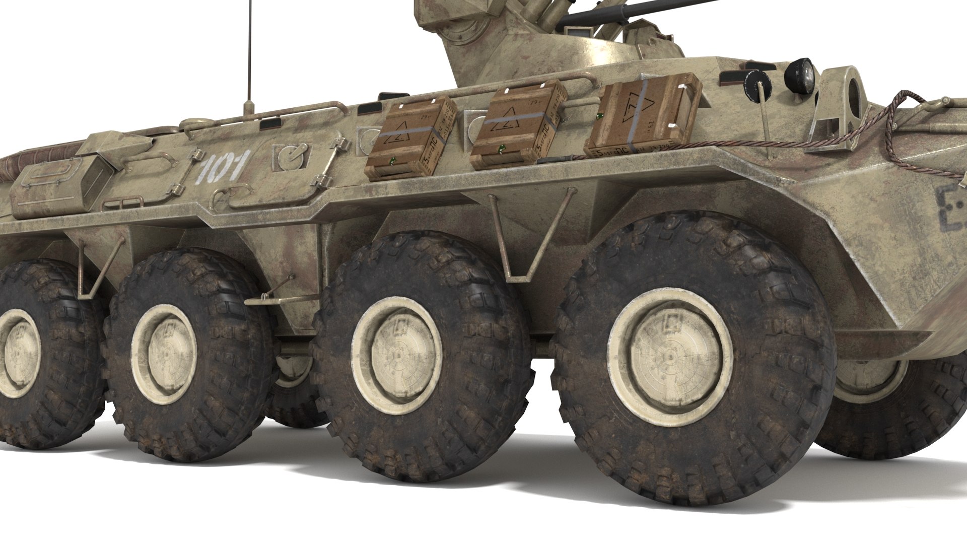 BTR-80 BTR-80A 2 Turrets 3 Main Textures 3D model - TurboSquid 1783010