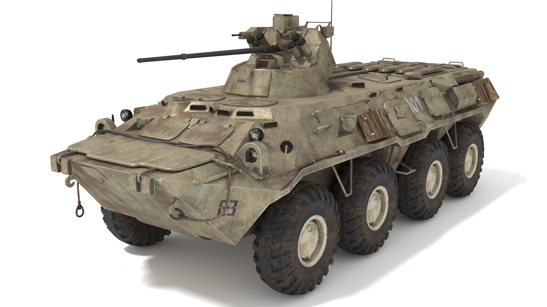 BTR-80 BTR-80A 2 Turrets 3 Main Textures 3D Model - TurboSquid 1783010