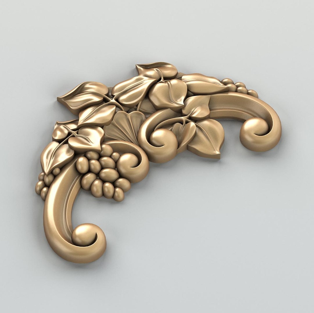 3d Carved Corner Decor Model
