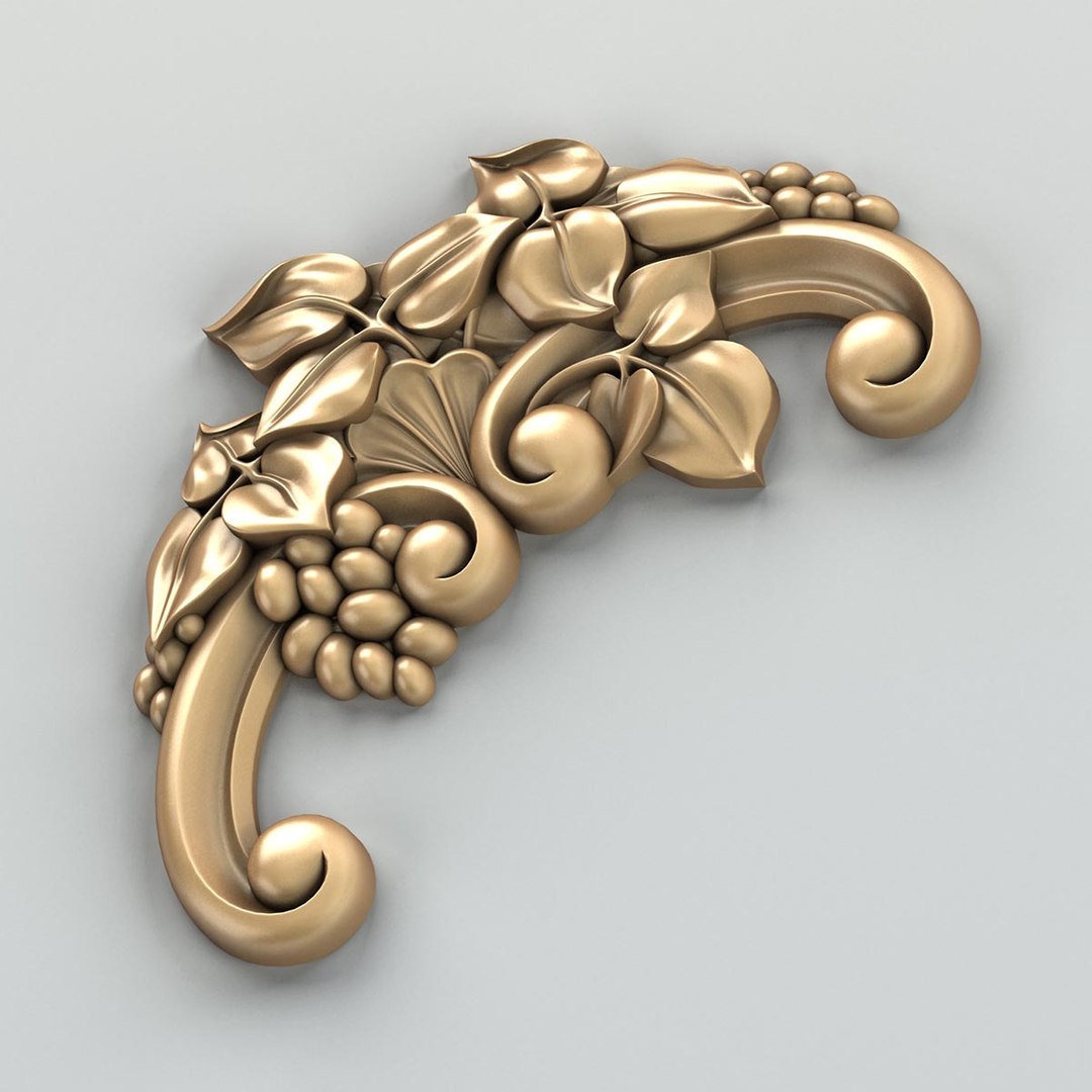 3d Carved Corner Decor Model