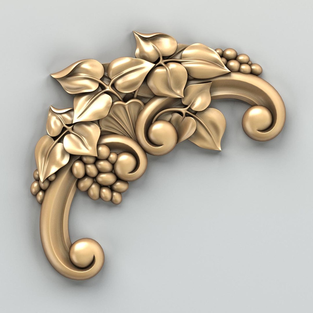 3d Carved Corner Decor Model