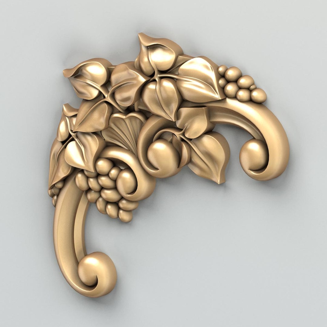3d Carved Corner Decor Model