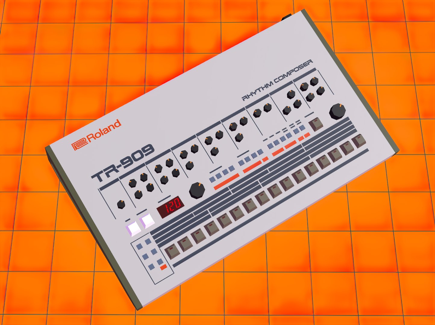 Roland TR-909 Rhythm Composer 3D - TurboSquid 1774011