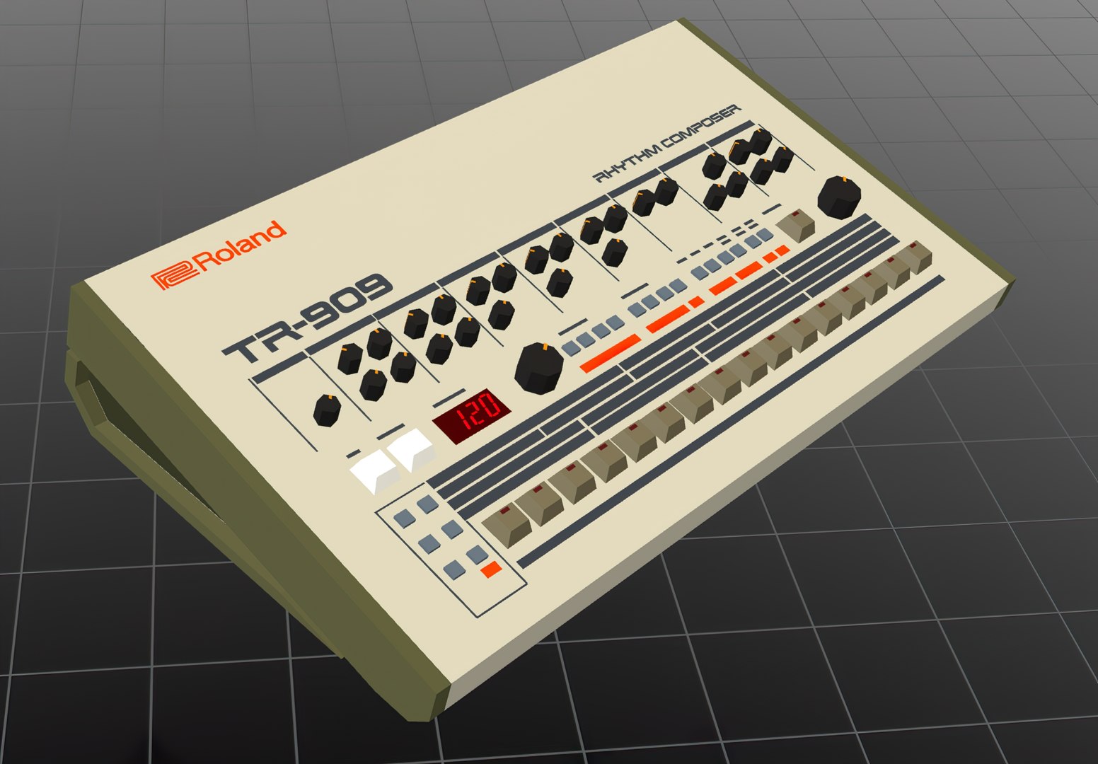Roland TR-909 Rhythm Composer 3D - TurboSquid 1774011