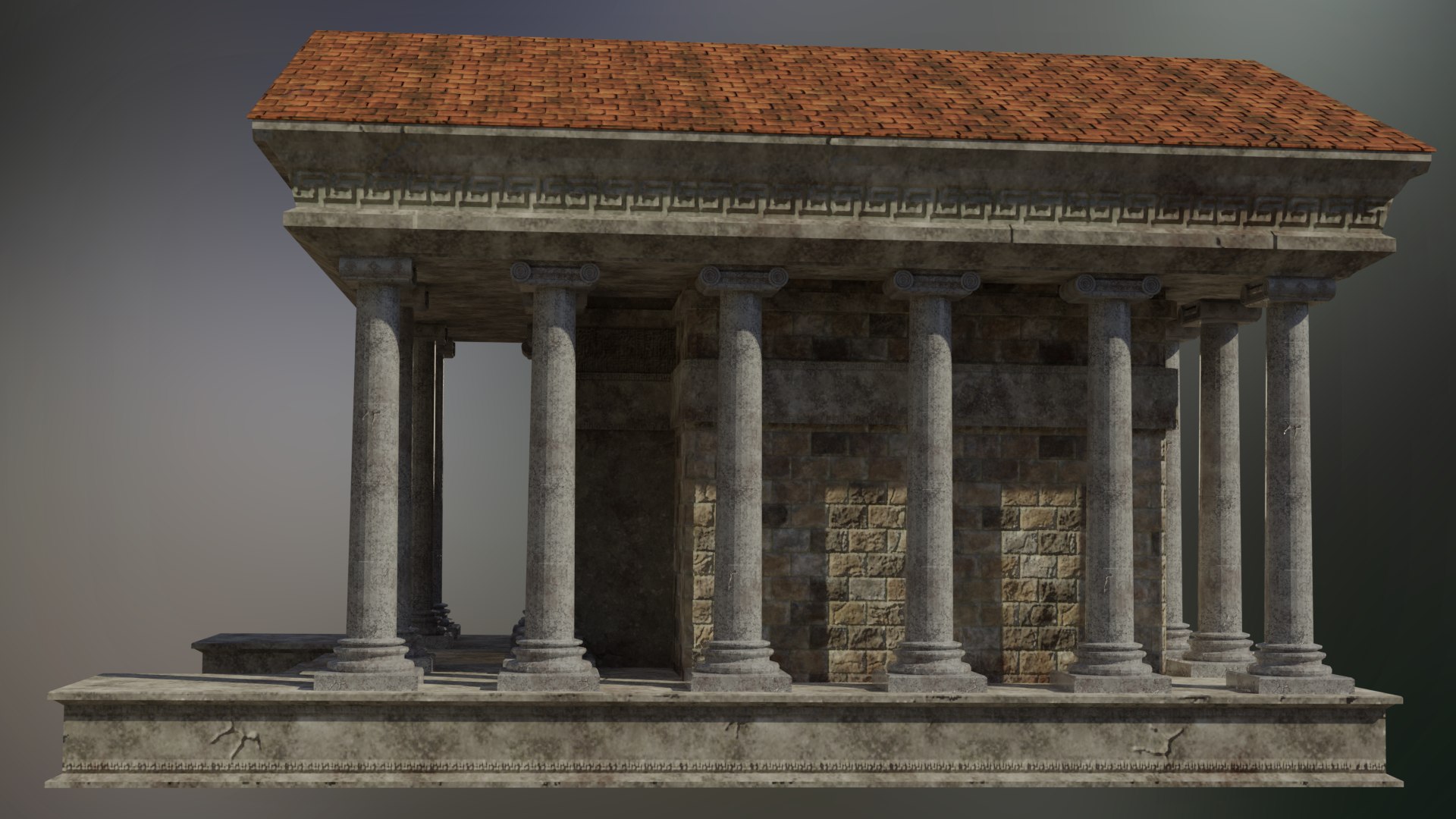 3D Roman Imperial Caesareum Temple Of Worship Model - TurboSquid 1805671
