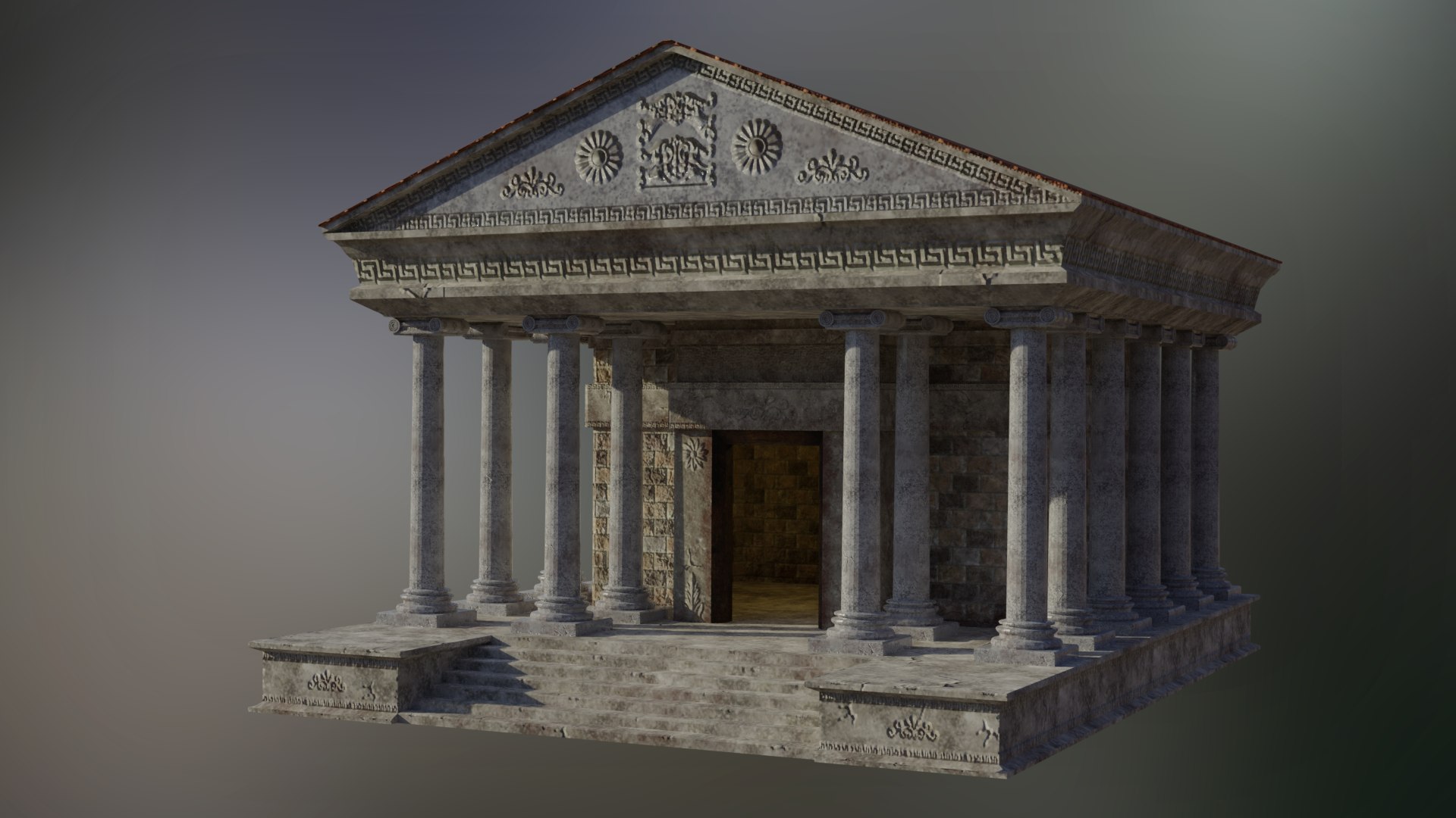 3D Roman Imperial Caesareum Temple Of Worship Model - TurboSquid 1805671